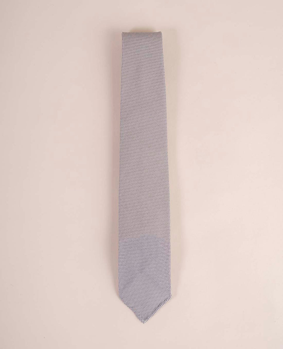 Light Grey Original Grenadine Silk Tie | Paolo Albizzati